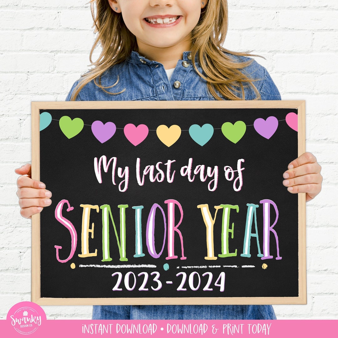 Last Day of Twelfth Grade Printable, Last Day of Virtual 12th Grade ...