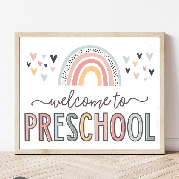 Rainbow Teacher Sign - Etsy