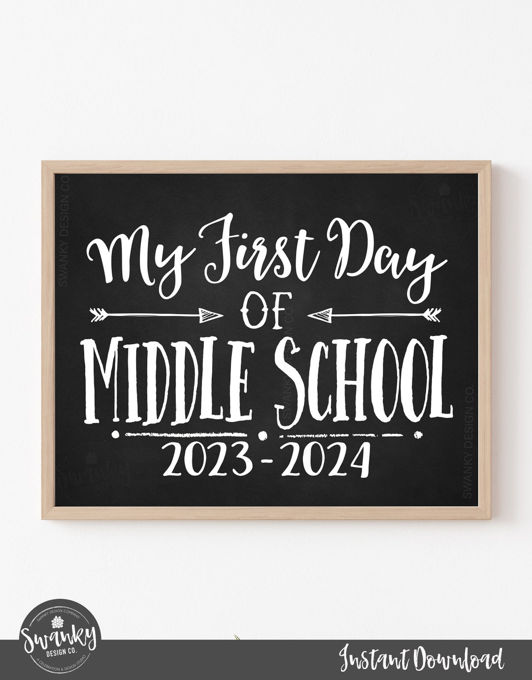 First Day of Middle School Sign Middle School Sign Printable - Etsy