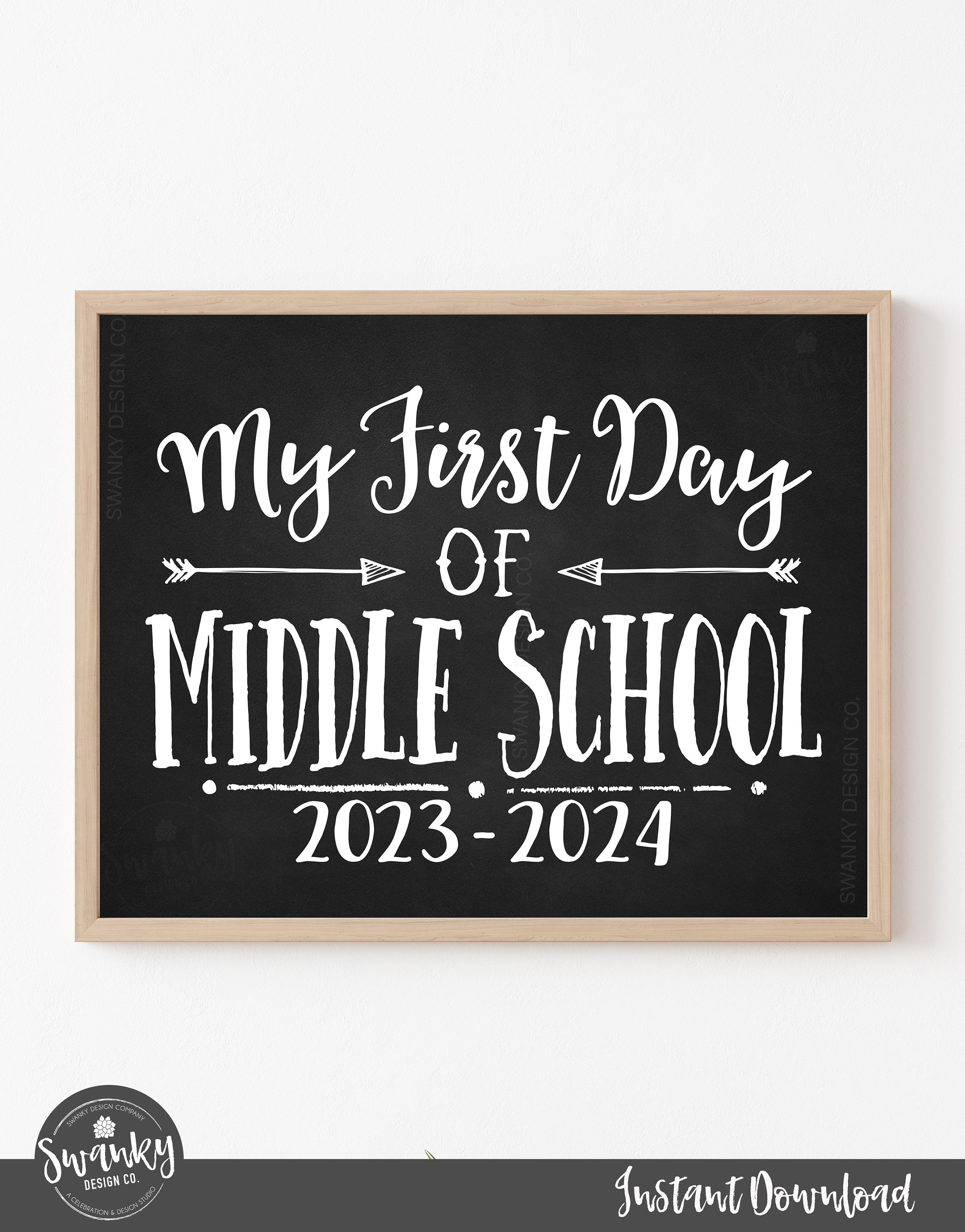 First Day Of Middle School Sign