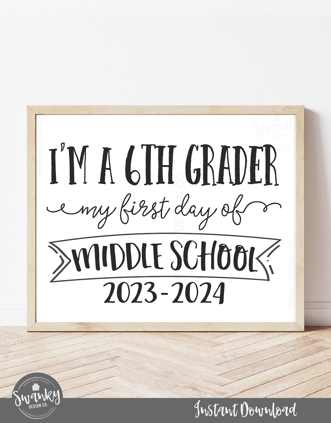 First Day Of Middle School Sign