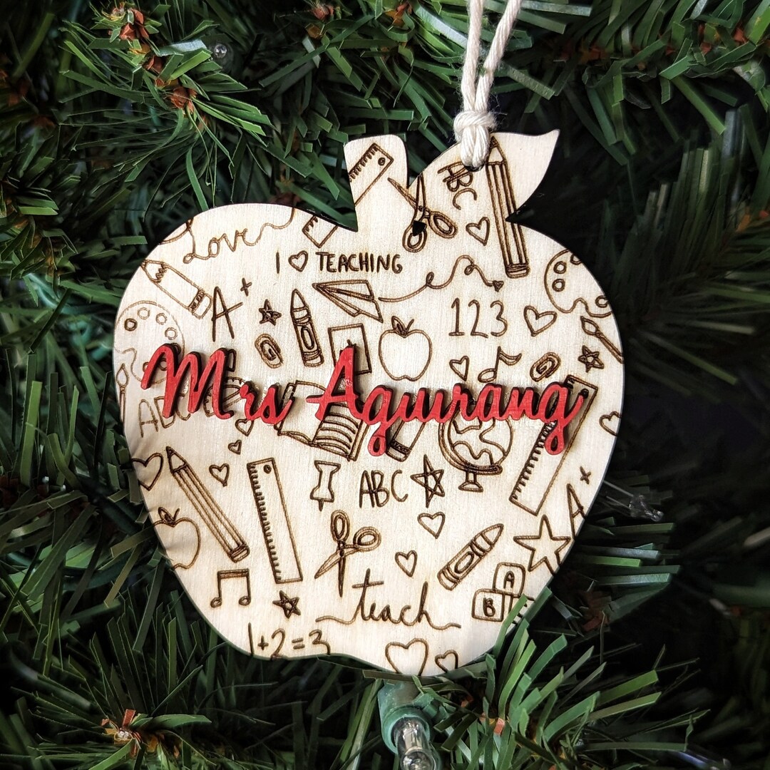 Personalized Teacher Christmas Ornament - Gifts for Teachers ...