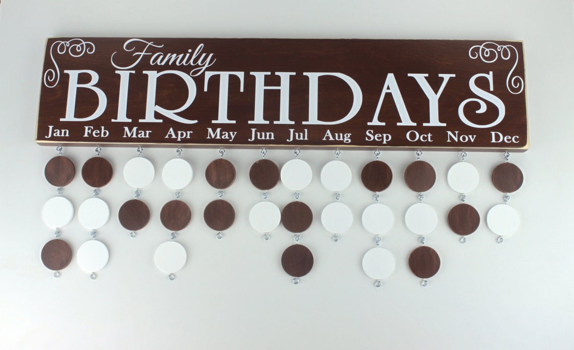 Rustic Family Birthday Board Custom Wood Sign - Family Celebrations ...