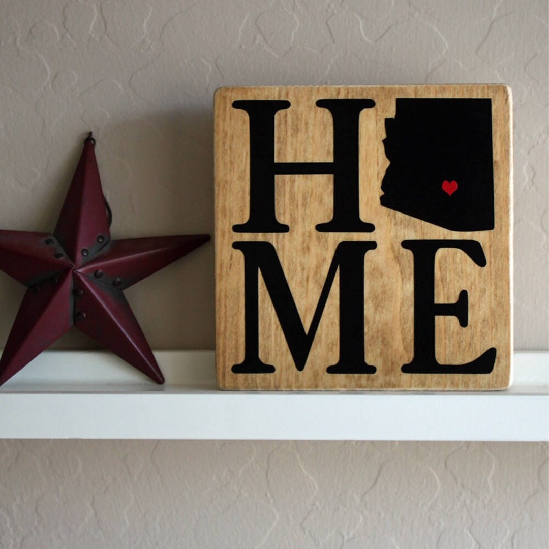 Home State Wall Art - Home State Sign - State Art Wood Sign - Etsy