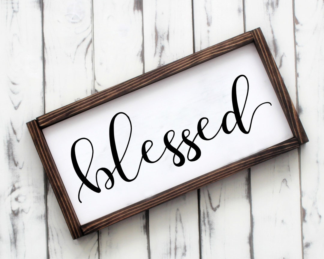 Blessed Sign - Family Sign - Holiday Signs - Wooden Sign - Custom Signs ...