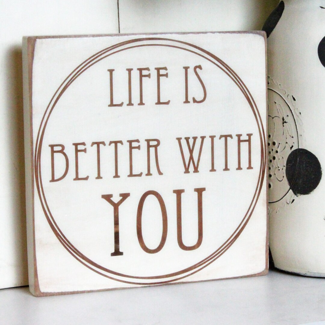 Life is Better With You Wood Sign - Wedding Gifts - Wedding Sign - Etsy