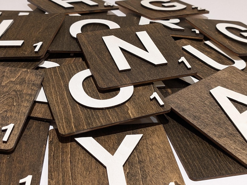 3D Scrabble Tiles for Wall Art | Large Scrabble Letters | Custom Wall ...