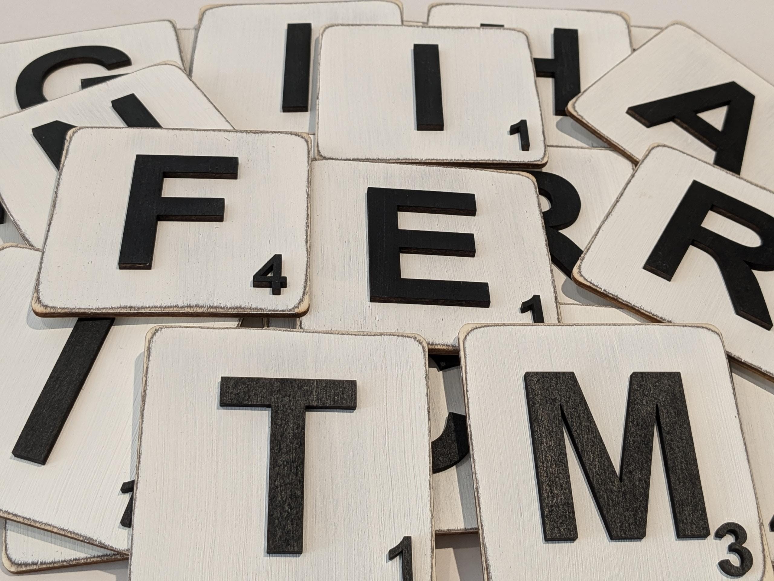 3D Scrabble Tiles for Wall Art | Large Scrabble Letters | Custom Wall ...