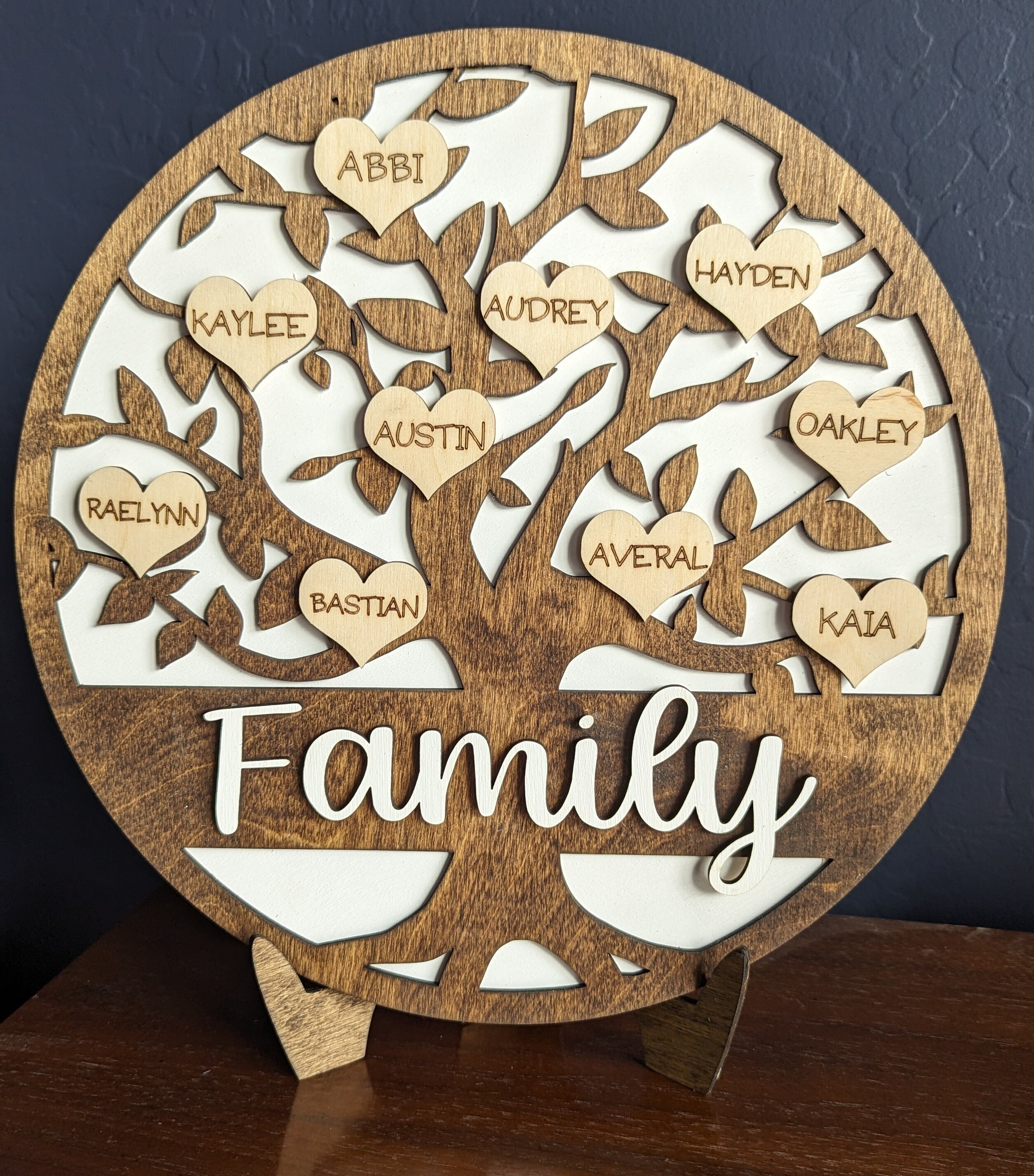 Grandkids Family Tree Sign Mother's Day Gift Personalized Grandma Nana ...