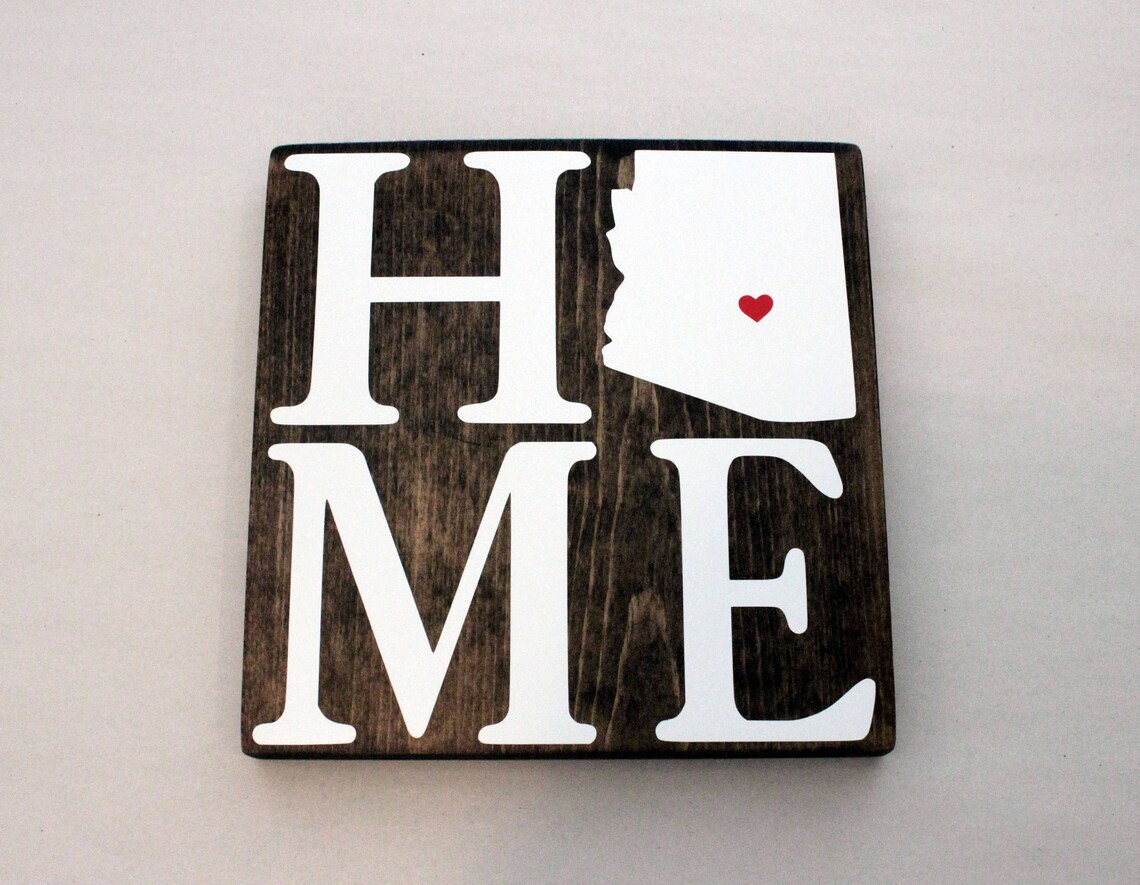 Home State Wall Art Home State Sign State Art Wood Sign - Etsy