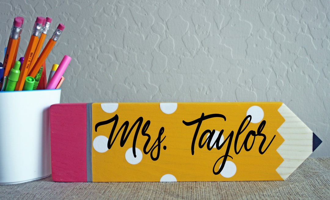 Personalized Teacher Pencil for Classroom - Teacher Appreciation - Back ...