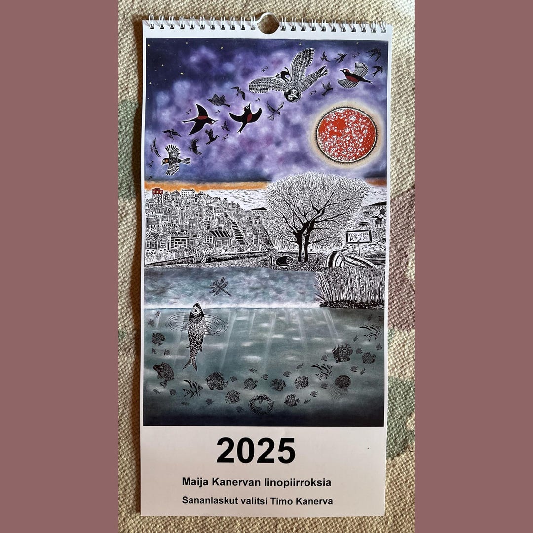 2025 Calendar of Linocuts & Pastels - Etsy