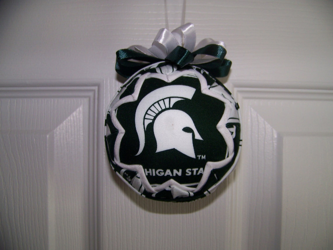 Michigan State/ Spartans Quilted Ornament - Etsy