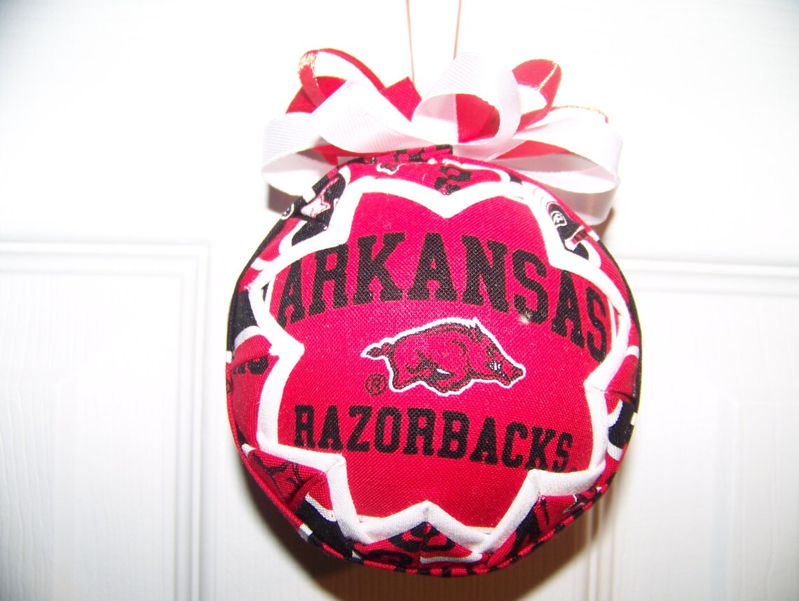 University of Arkansas/ Razorbacks Quilted Ornament | Etsy