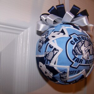 University of North Carolina Tar Heels Quilted Ornament - Etsy