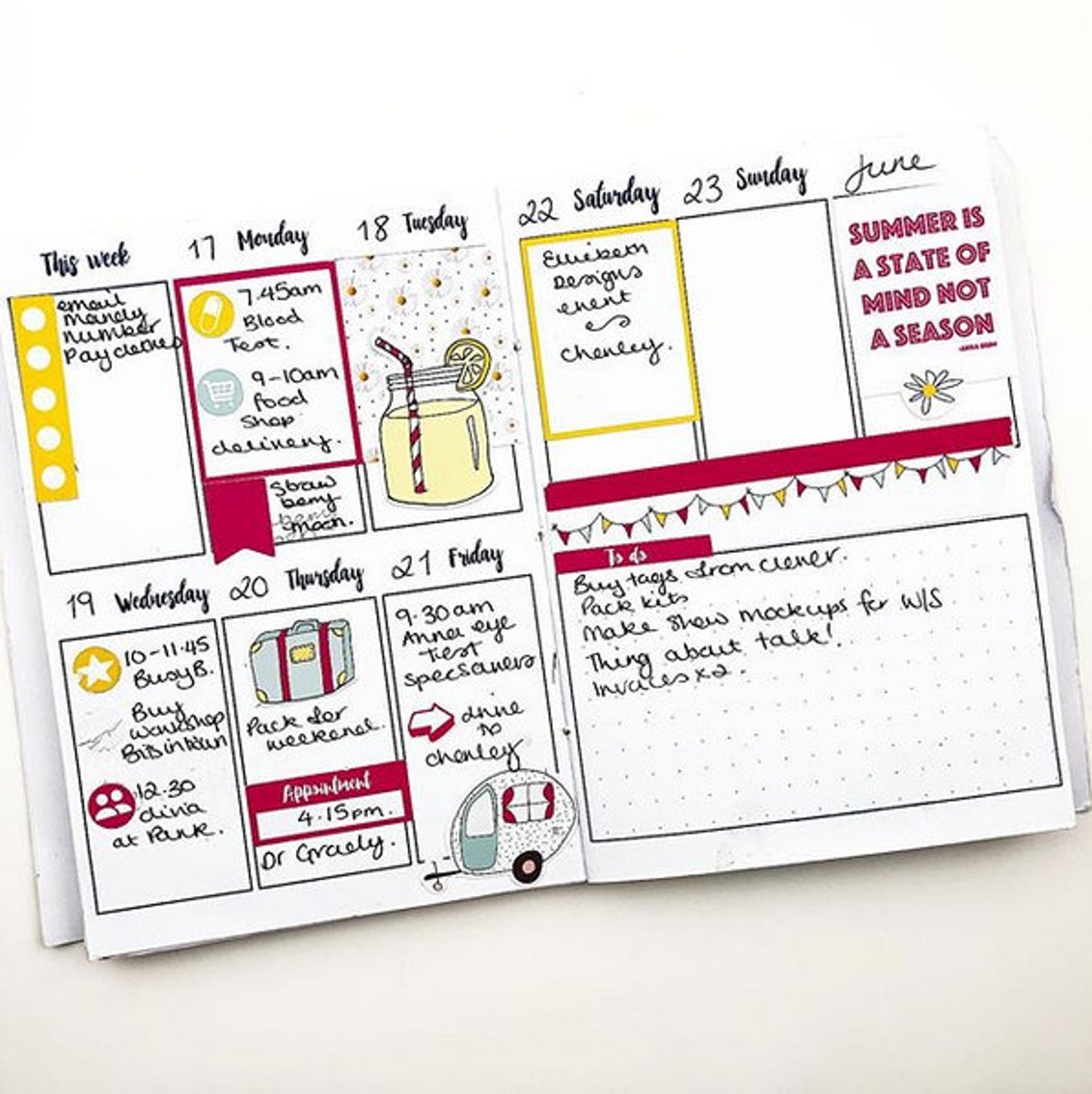 Vintage Summer Illustration Planner / Journal / Scrapbook/ - Etsy