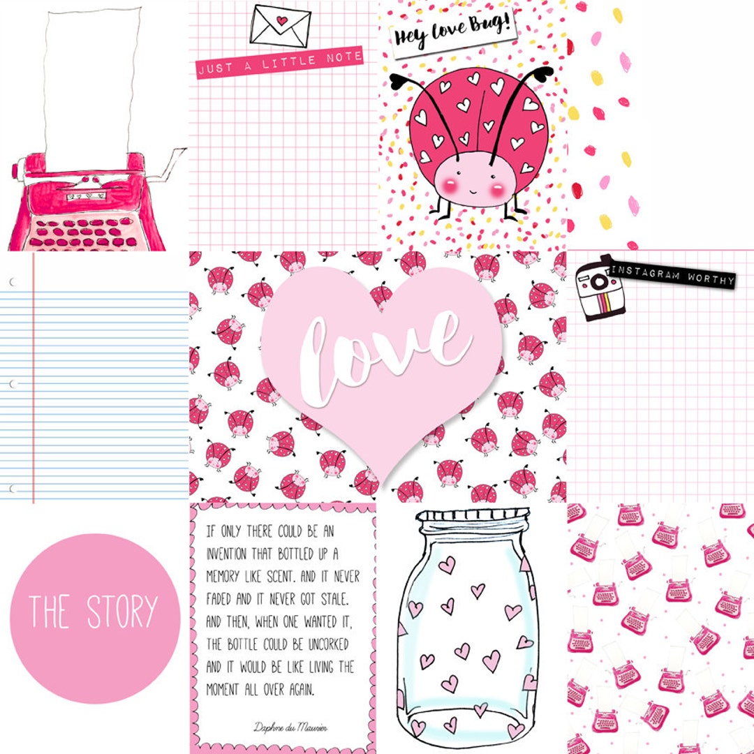 Love Bug Letters 1212 Journal Card Cut-a-part - Etsy