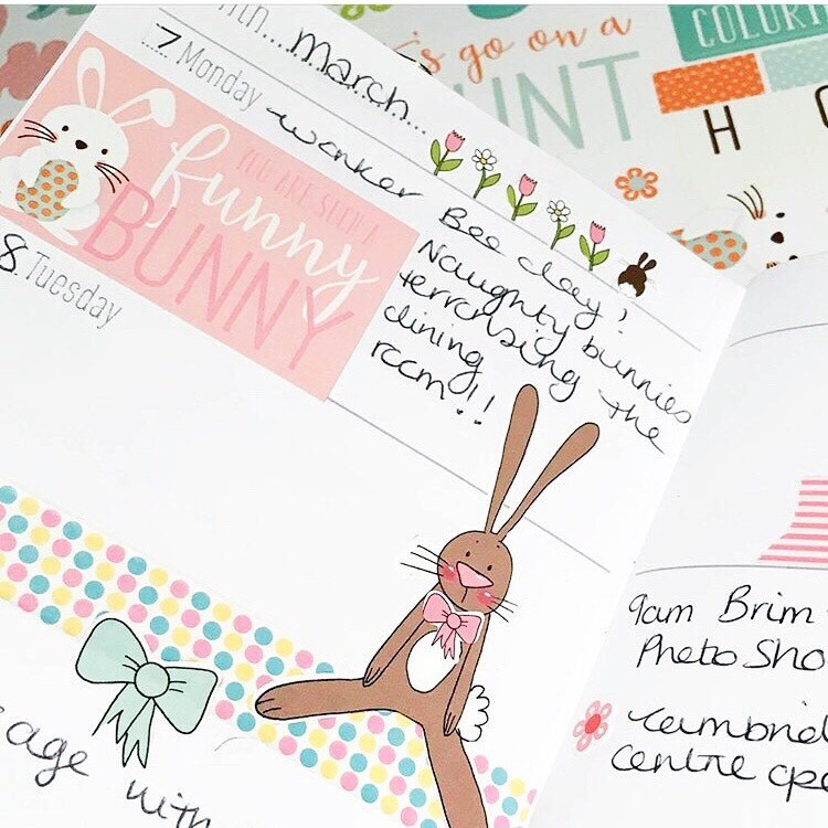 Spring Bunny Planner / Journal / Scrapbook/ Card Making - Etsy