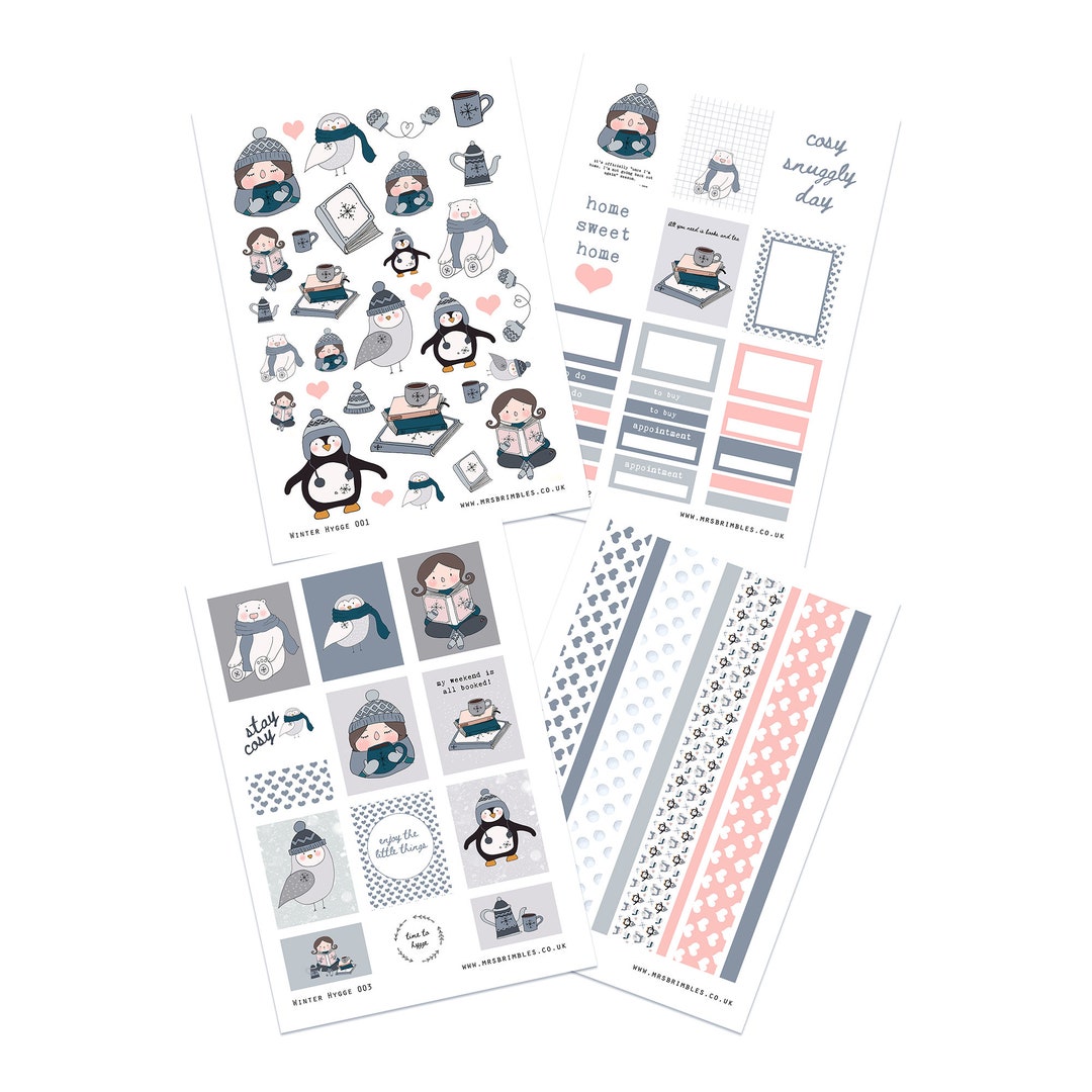 Winter Hygge Planner Sticker Bundle Kit - Etsy