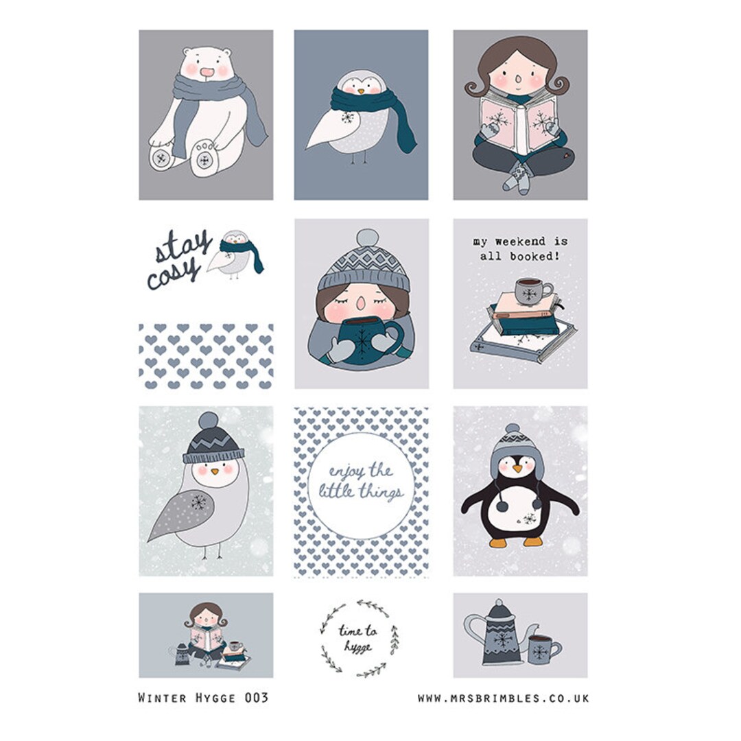 Winter Hygge Planner Box Stickers 003 - Etsy