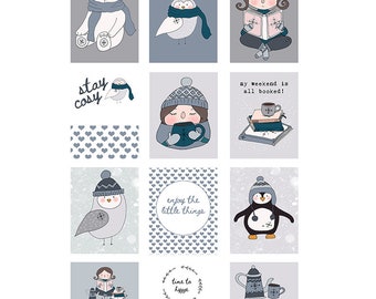Winter Hygge Planner Box Photography Stickers 005 | Etsy