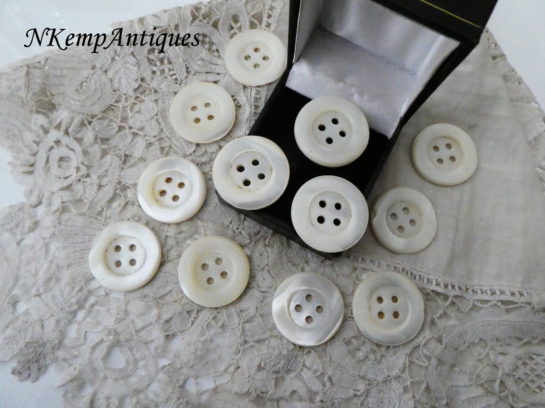 Antique Shell Buttons X 12 Mother of Pearl 1900 - Etsy