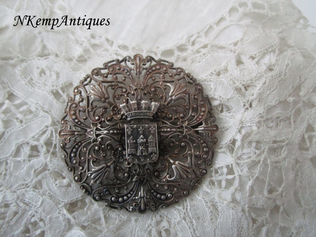 French Filigree Brooch - Etsy