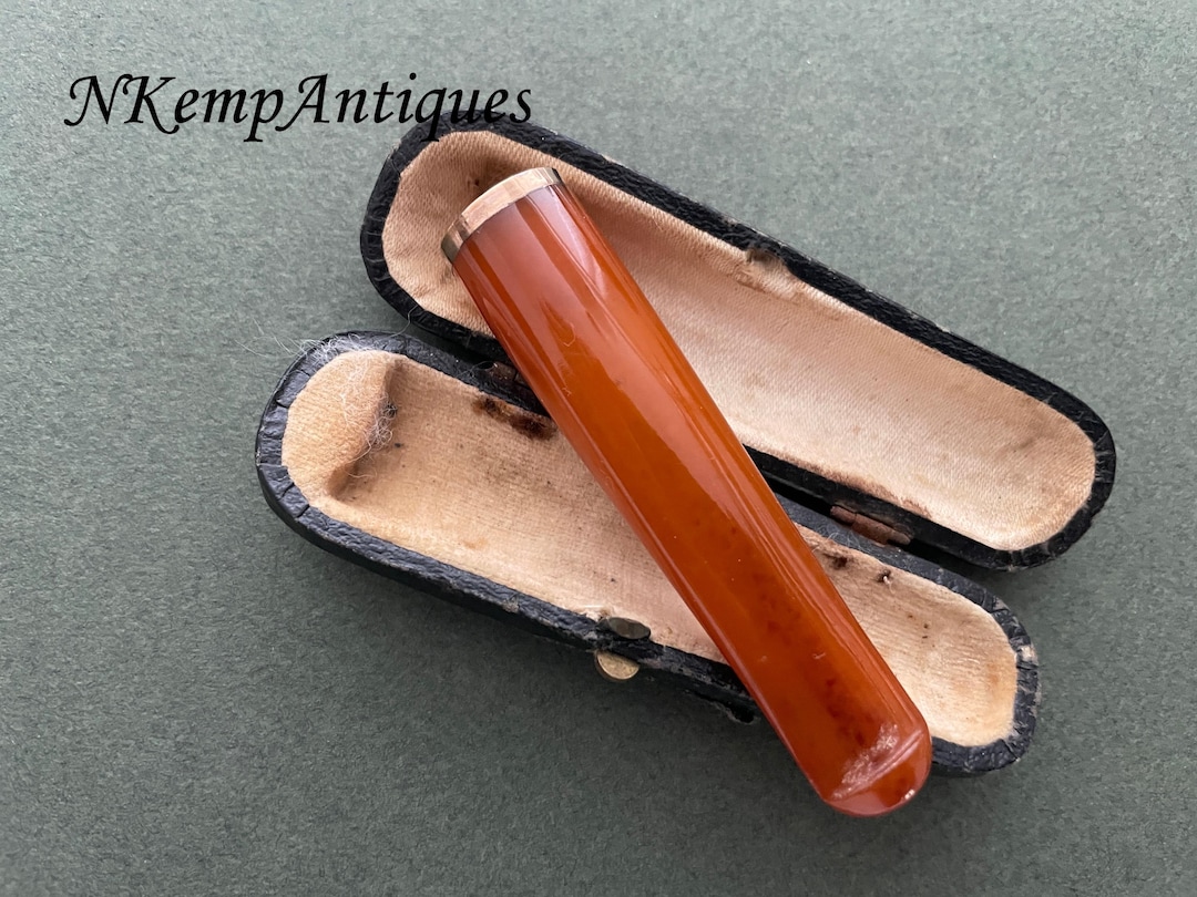 Antique Cigar Holder Amber - Etsy