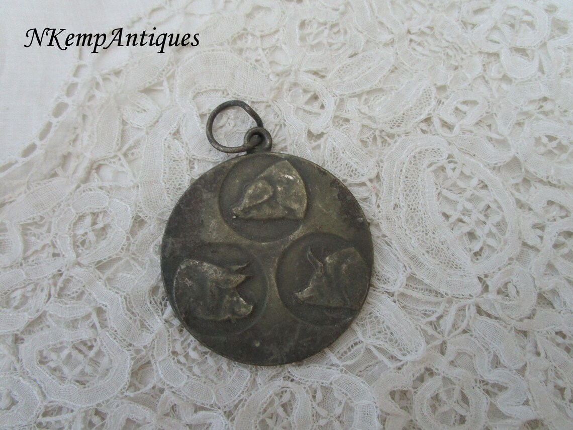 Old Pig Medal/pendant Farming - Etsy