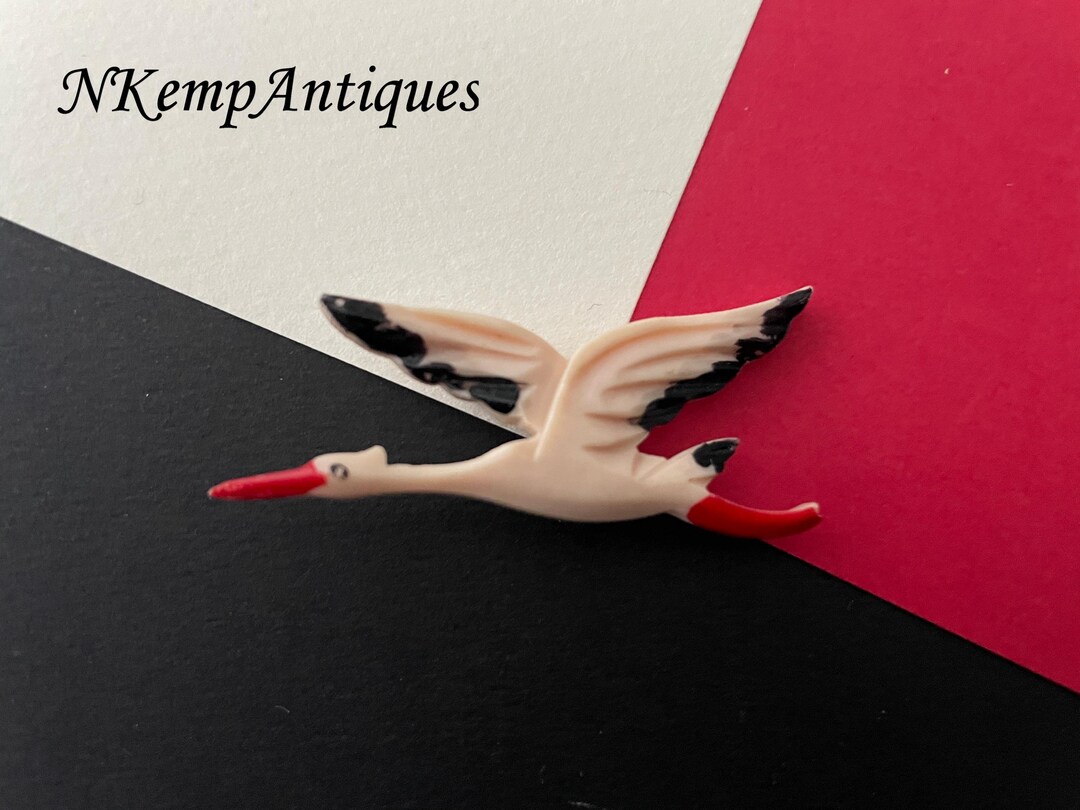 1930's Celluloid Brooch Bird - Etsy