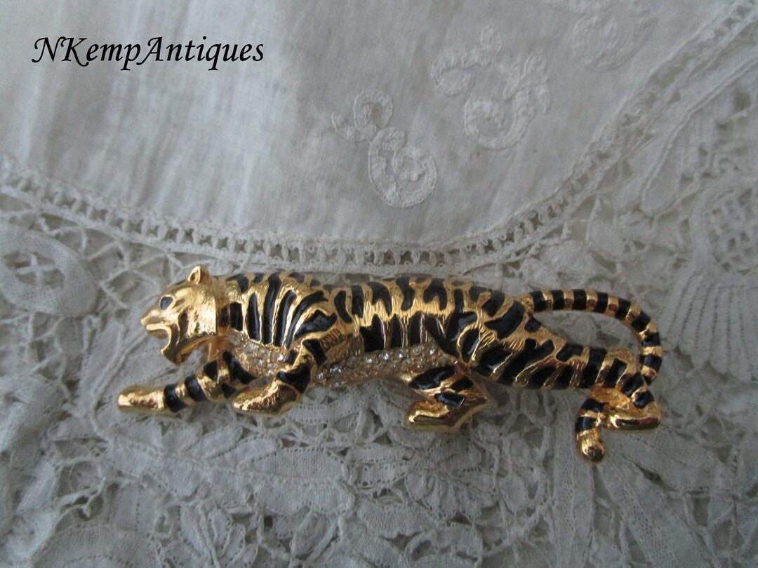 Vintage Tiger Buckle Component - Etsy