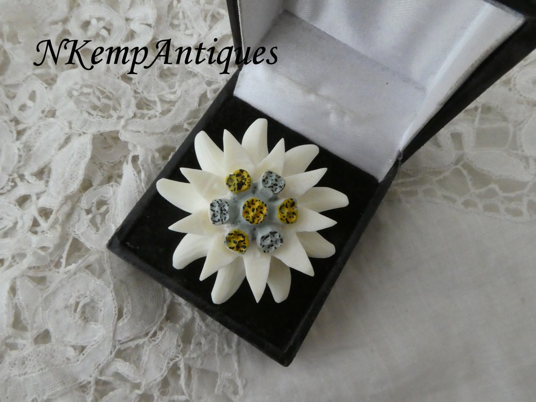 Vintage Edelweiss Brooch 1930's - Etsy