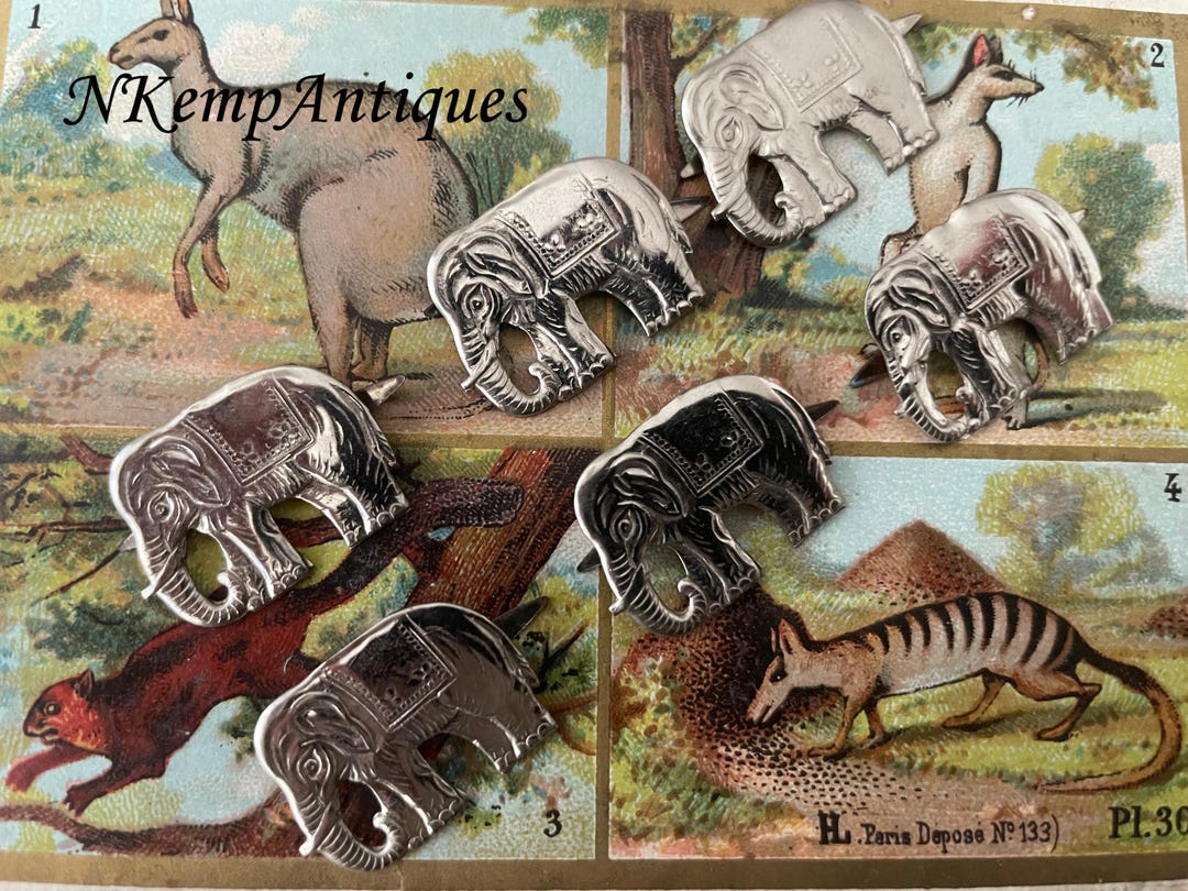 Elephant Component X 6 Art Deco 1920's - Etsy