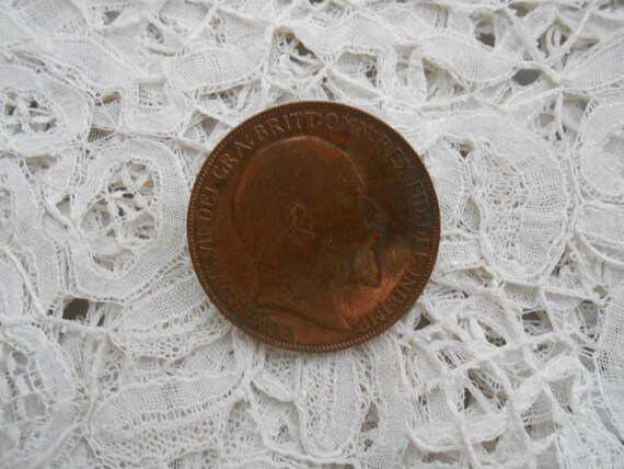 Broche de monedas antiguas inglés 1908 - Etsy España