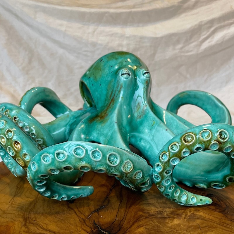 Ceramic Octopus Sculpture - Etsy