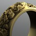Heavy Sculpted Scroll Work 10mm Wide Engraved Wedding Band in Solid ...