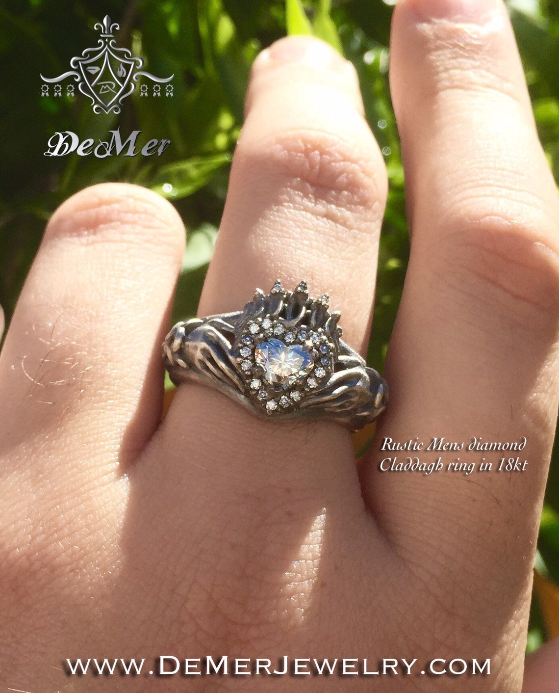 Claddagh Ring With Celtic Knot Work Weave in Solid Platinum - Etsy