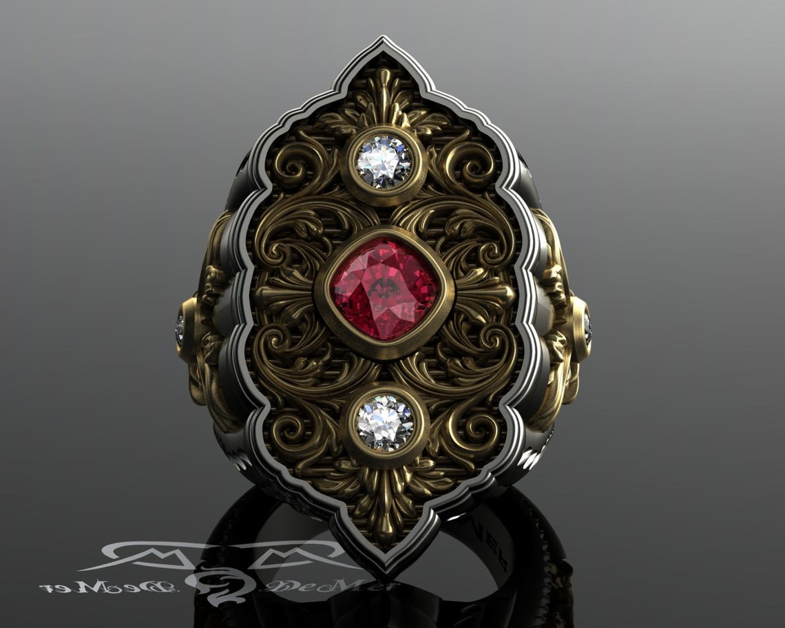 Enormous Ladies Power Ring. the Opia Femme by Demer Jewelry. 14kt ...
