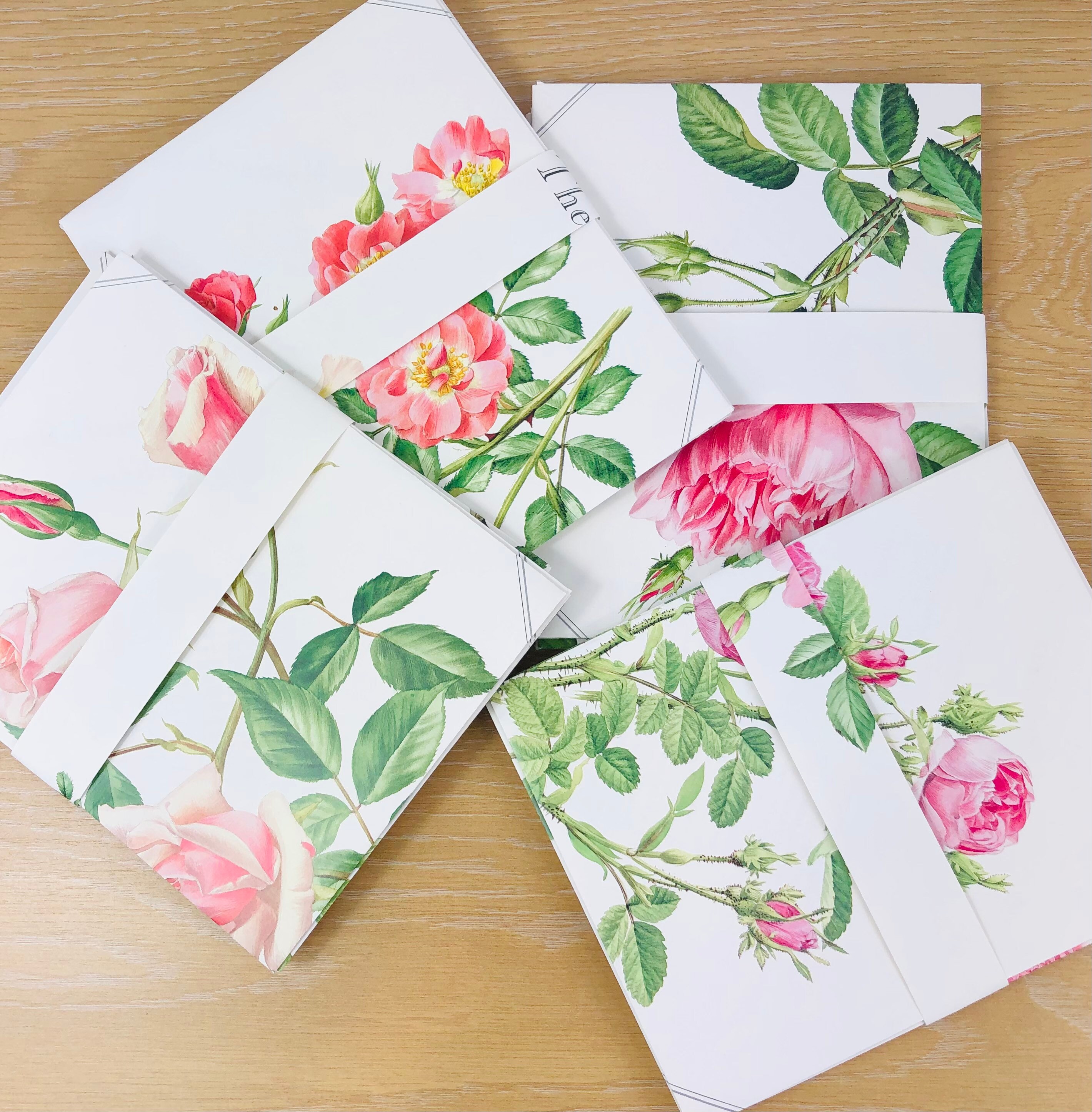 Maxi VINTAGE ROSES ENVELOPES, Set of 6, Book Pages, Hand-cut, Retro ...