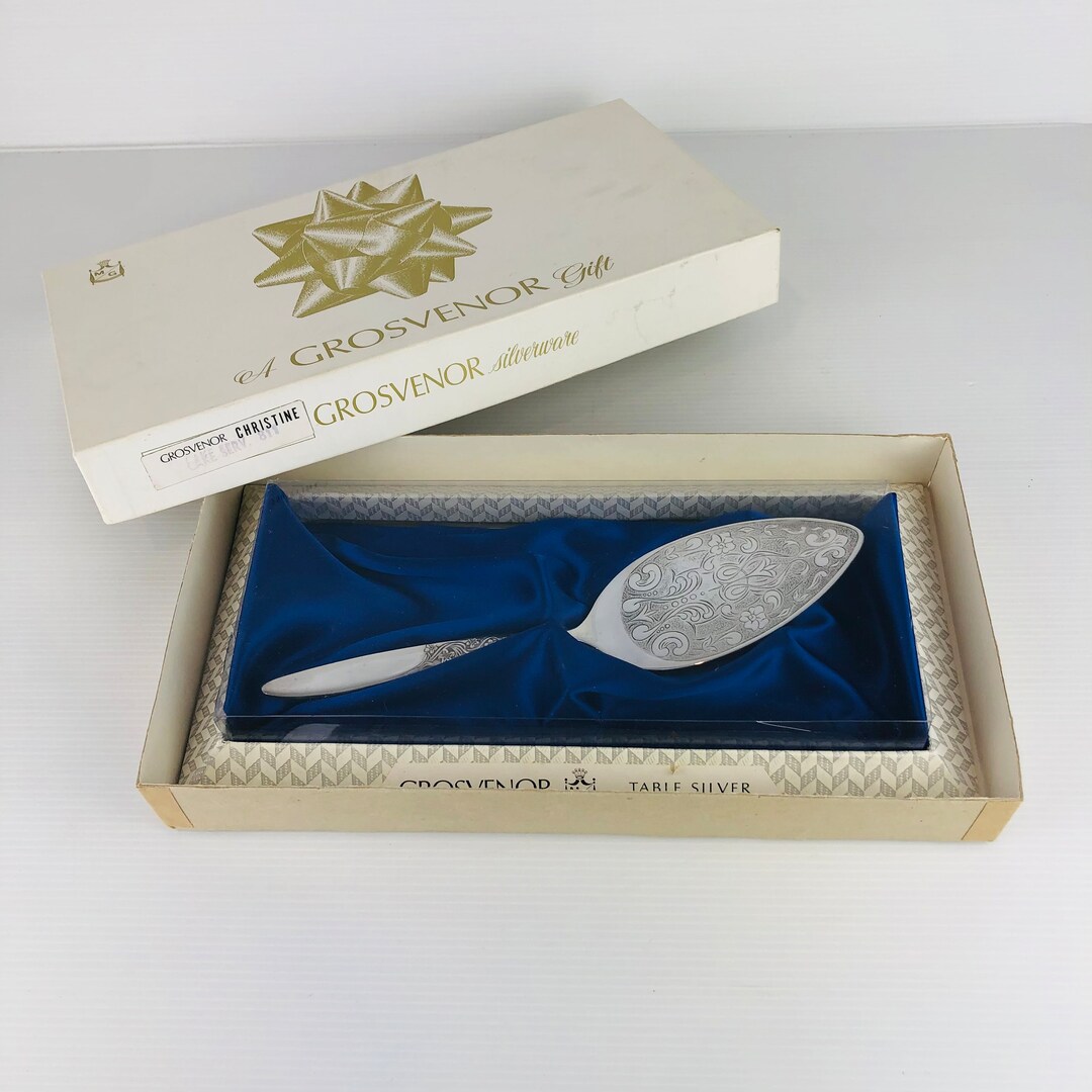 Vintage Grosvenor 'christine' EPNS Cake Server Boxed Cutlery Vintage ...