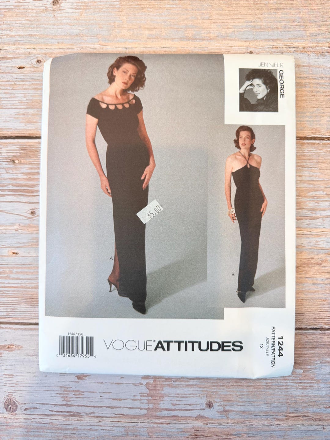 Vogue Attitudes 1244 Evening Gown Sewing Pattern | Jennifer George | Sz ...