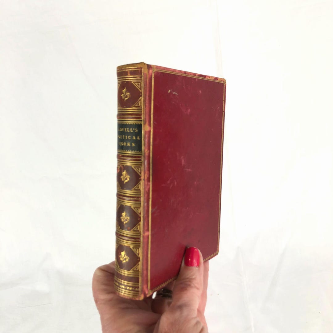 Antique Leather Poetry Book: James Russell Lowell, 1874 2nd Ed - Etsy