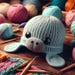 Crocheted Cute Manatee Knit Hat. Easy Crocheted Manatee Hat. Fun Easy ...