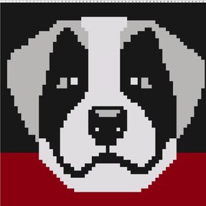 Cute Bulldog Graphgan Panel for Beginners. Beginner Crochet Pattern ...