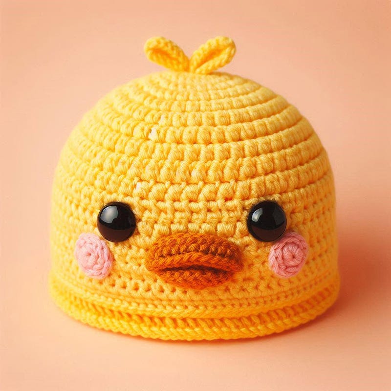 Crochet Duck Hat - Etsy