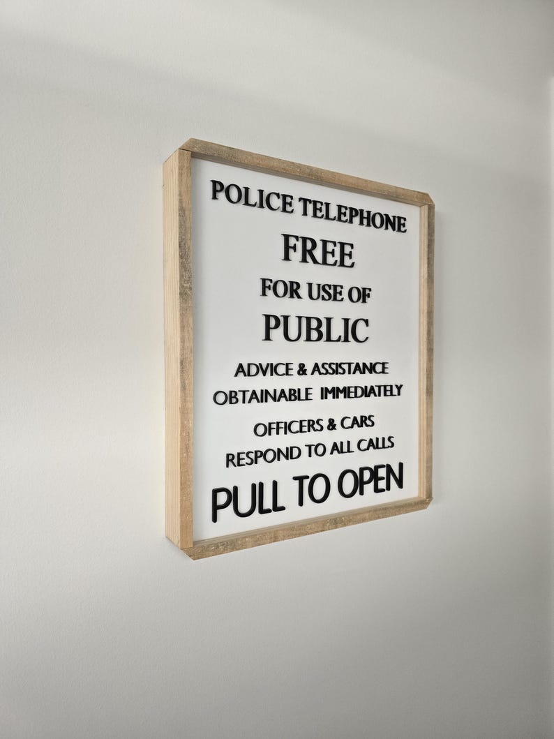 TARDIS Police Box Door Sign (laser Cut) - Etsy Australia