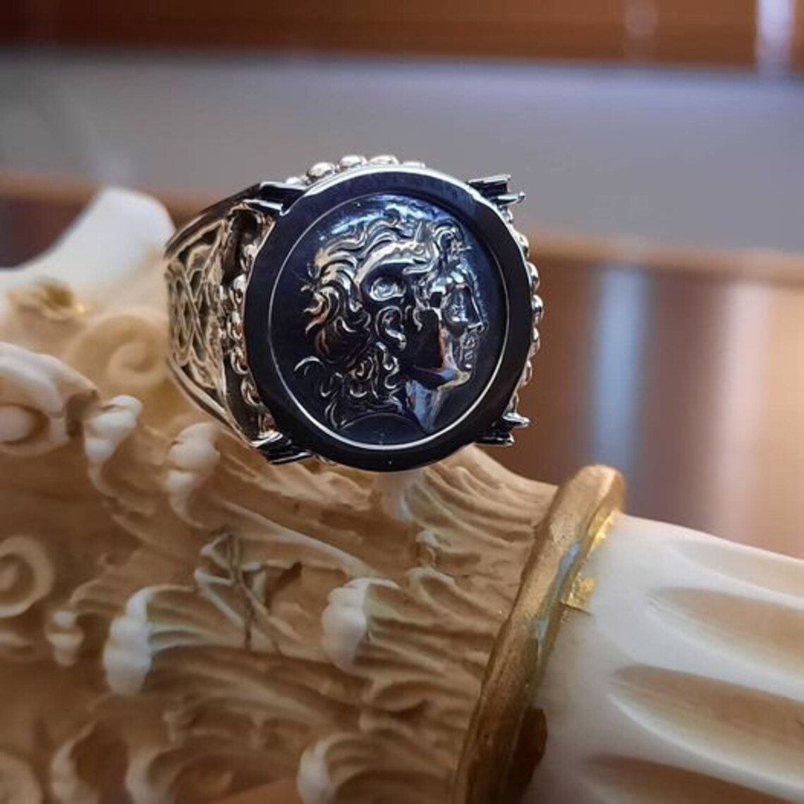 Alexander the Great Ring Ancient Greek Coin Ring Byzantine - Etsy