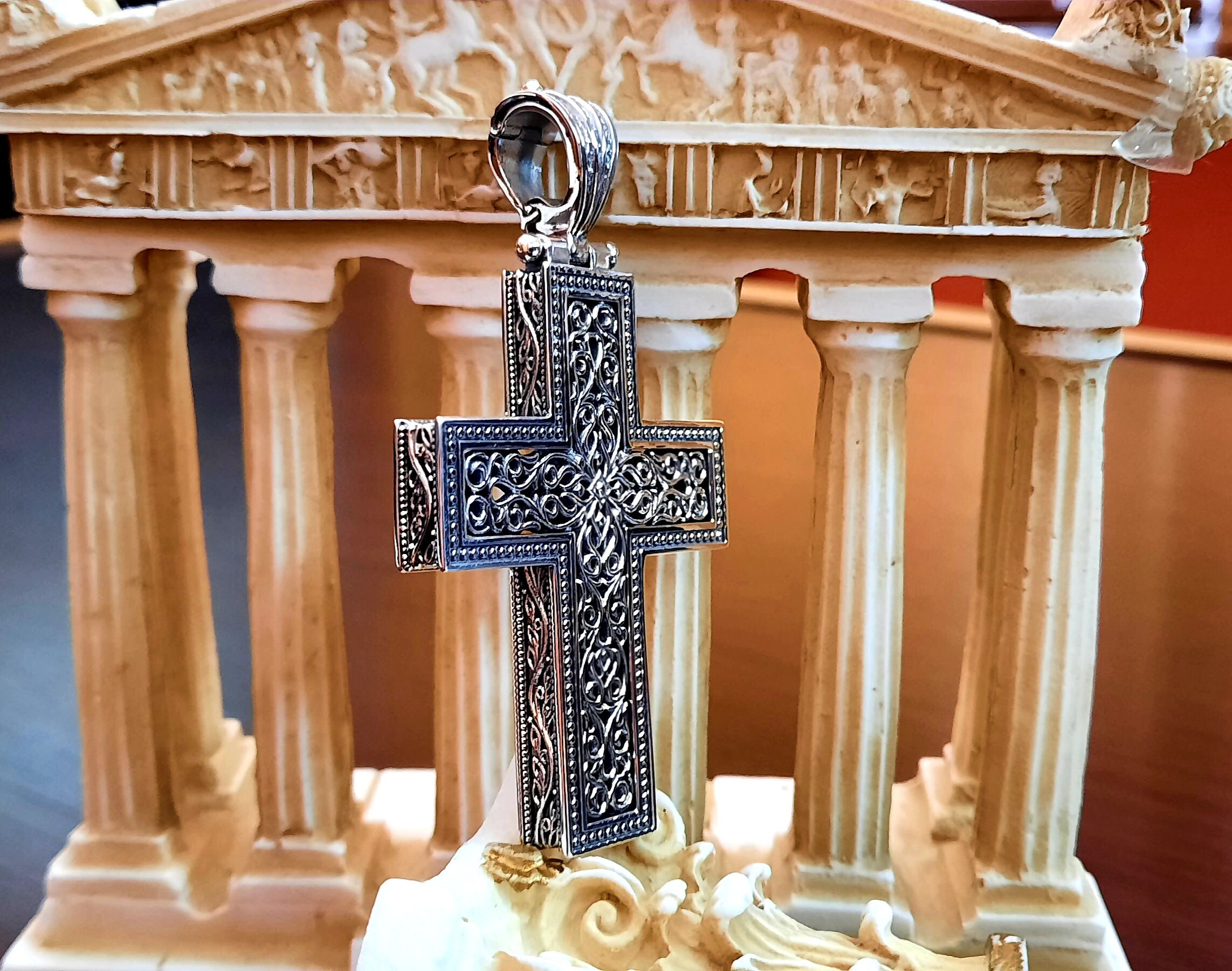 Handmade Byzantine Orthodox Cross Pendant Silver 925/big - Etsy
