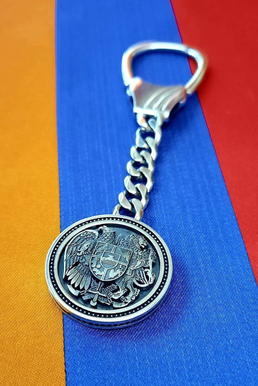 Armenian Coat of Arms Keychain | 925 Silver Handmade | Unique Heritage ...