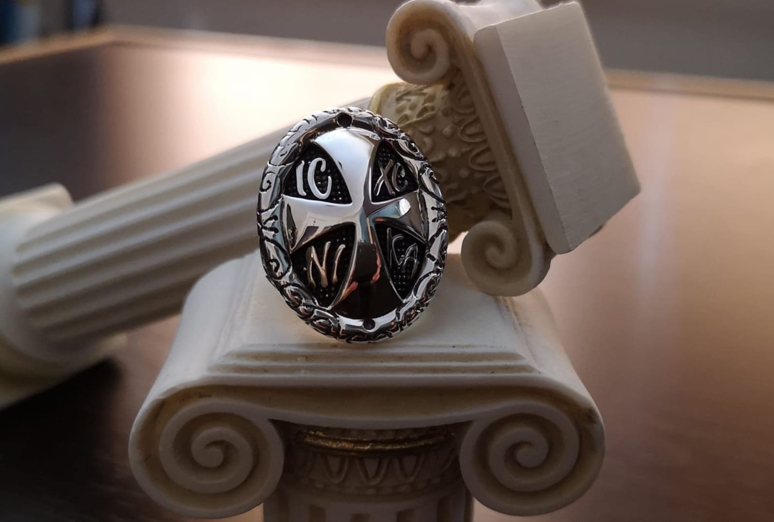 Orthodox Cross Ring Byzantine Style Embossed Cross Ring - Etsy